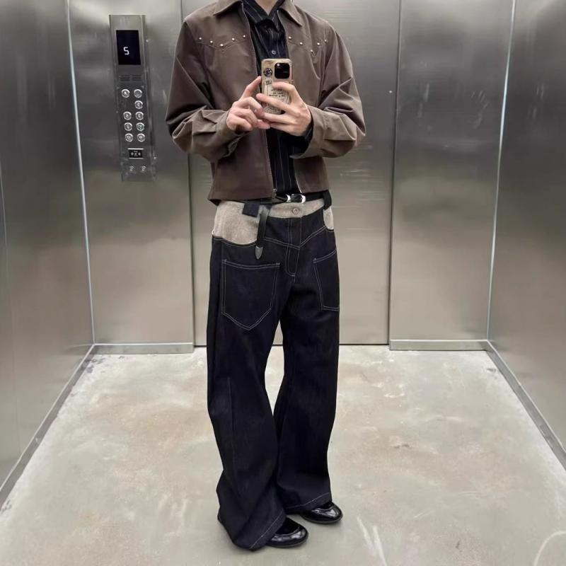 ・スタイル: ベーシック・タイプ: ワークパンツ・シルエット: ルーズ・加工: ウォッシュ・丈: ロング・ウエスト: ミッドライズ・前立て: ボタン・厚み: 普通・素材: デニム・成分: コットン65%・用途: カジュアル・ディテール: ポ...