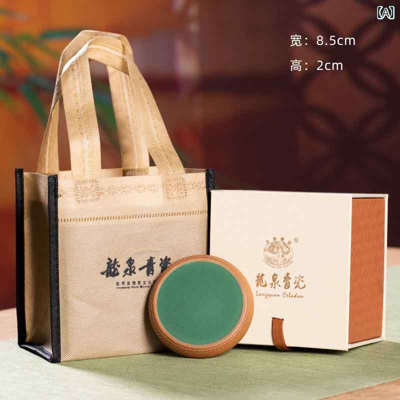 ・素材: セラミック・スタイル: 中華風・サイズ: 8.5×2cm, 10.5×2cm