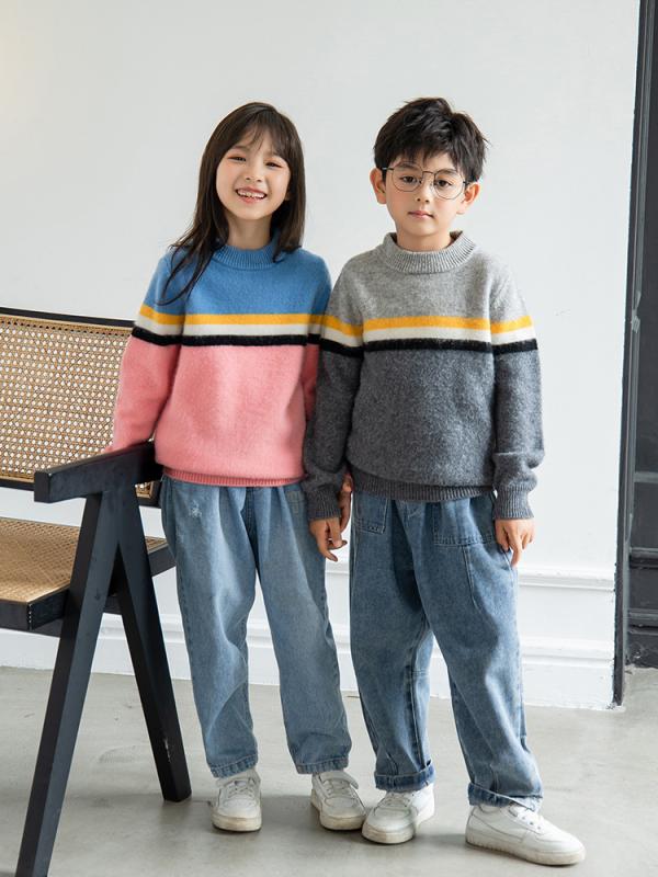 ・適用性別: ユニセックス・スタイル: シンプル・対象年齢: 中大童(8歳以上、140cm以上)・毛糸太さ: 細毛線・厚み: 加厚・袖丈: 長袖・着用方法: プルオーバー・柄: ストライプ・加工: 柔軟処理・素材: ウール100%・安全基準...