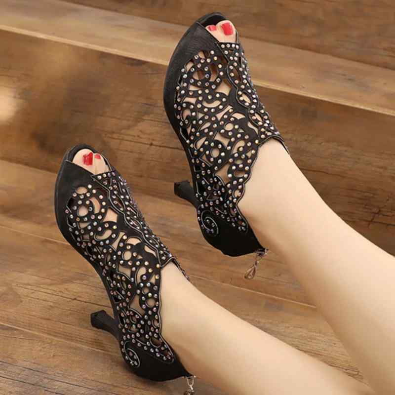 ・厚さ: 普通・対象年齢: 成人・対象性別: 女性・靴底素材: ラバー・用途: ラテンダンス・適用シーン: ダンス・カラー: ブラック6cmヒール（室内毛底）,ブラック8cmヒール（室内毛底）,ブラック6cmヒール（室外ラバー底）,ブラック...