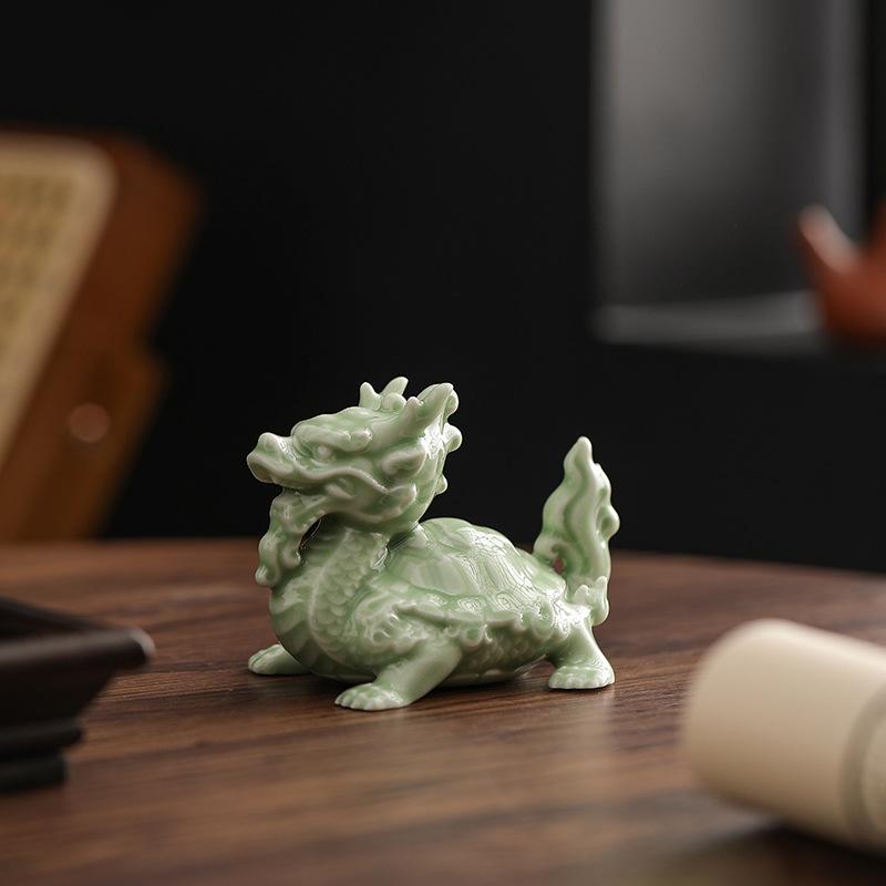 ・素材: セラミック・色: 緑・スタイル: 中国風・加工: 半手工半機械