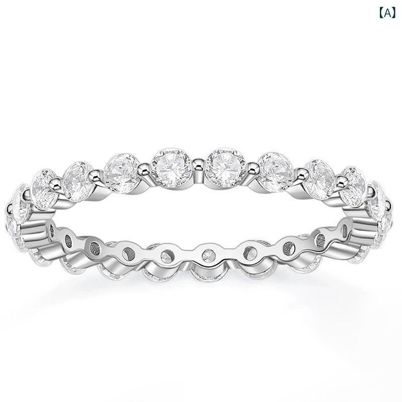 ・素材: 925シルバー・形状: ジオメトリック・加工: ダイヤモンドセット・タイプ: 女性用・カラー: シルバー、ローズゴールド、ゴールド・サイズ: US5、US6.5、US7、US8.5、US9、US10、US11、US12・デザイン要...