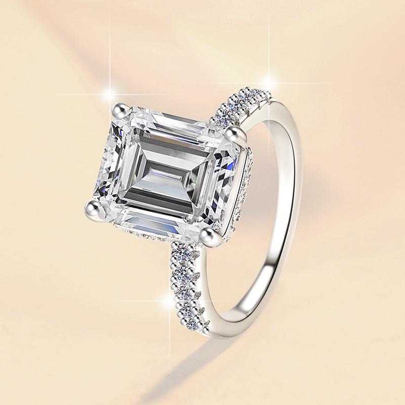 ・素材: 925シルバー・形状: 幾何型・加工: メッキ・石種: モイサナイト・カラー: 主石なし3CT,主石なし5CT,主石なし10CT,キュービックジルコニア3CTエメラルドカット,キュービックジルコニア5CTエメラルドカット,キュービ...