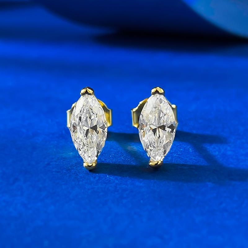 ・素材: 925シルバー・加工: ダイヤモンドインレイ・カラー: ゴールド・重量: 1g・石サイズ: 4x8mm・スタイル: 欧米ファッション通勤・対象: 男女・流行要素: ジオメトリックライン