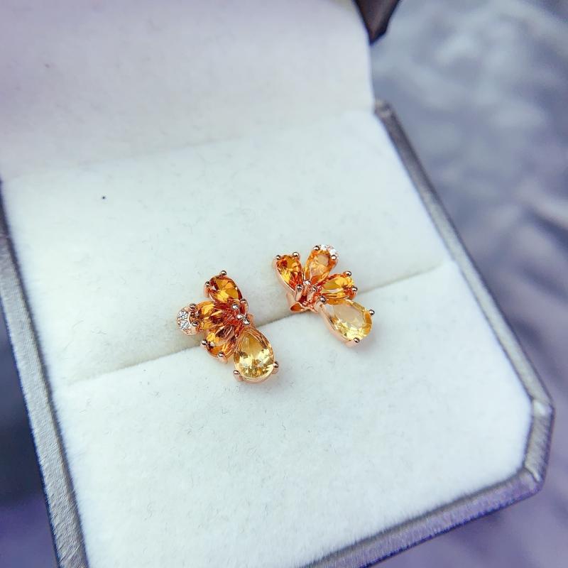 ・素材: シルバー・加工: インクラスト・色: クリア, 黄水晶・仕上げ: ホワイトゴールドメッキ, ローズゴールドメッキ, ゴールドメッキ・素材純度: 925シルバー・スタイル: フレッシュ・スタイル分類: クリアスイート