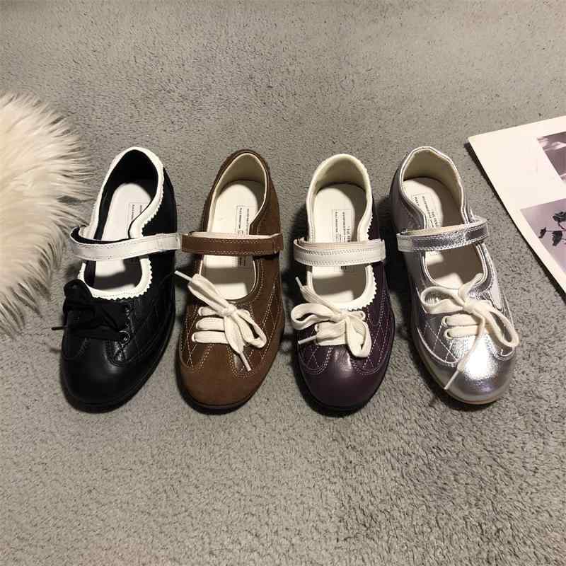 ・対象性別: 女性・つま先形状: ラウンドトゥ・ヒール高: フラット・色: パープル,ブラック,シルバー,ブラウン・サイズ: 35,36,37,38,39・機能: 耐摩耗・パターン: 無地・ソール素材: ラバー・用途: 汎用・着用方法: フ...