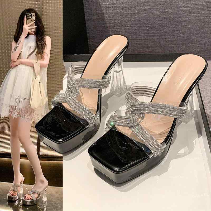 ・カラー: シルバー,ブラック・サイズ: 34,35,36,37,38,39,40・アッパー素材: PU・タイプ: ストラップ・スタイル: 韓国風・トゥ形状: スクエアトゥ・ソール素材: ラバー