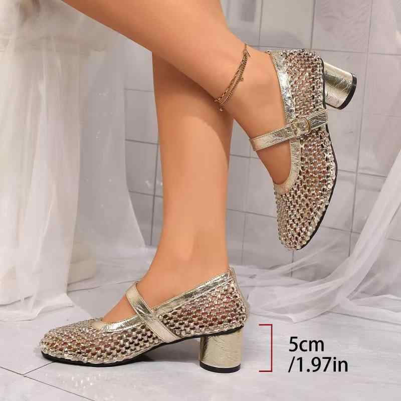 ・流行要素: ラインストーン・つま先形状: ラウンドトゥ・アッパー素材: シークイン生地・スタイル: カジュアル・対象性別: 女性・ヒール高: 3-6cm・パターン: 無地・適合季節: 春夏秋・カラー: ブラック,ゴールド・サイズ: 35,...