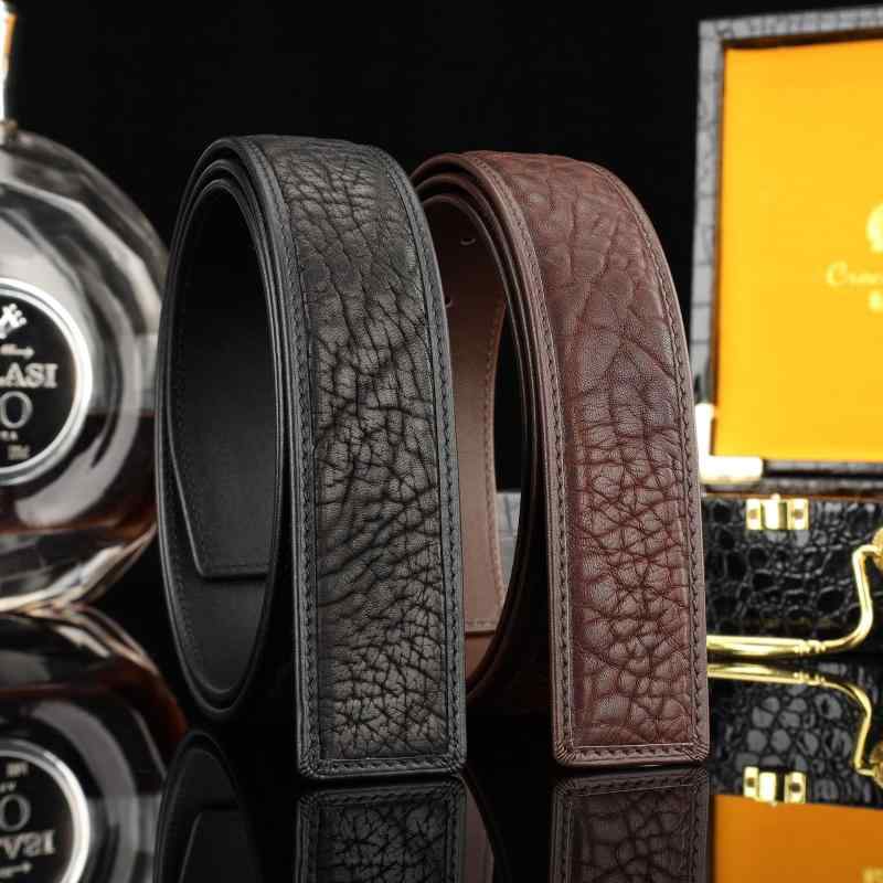 ・素材: 本革・皮質: 頭層牛皮・バックル素材: スチール・バックル方式: スムースバックル・柄: クロコダイル・色: ブラック,ブラウン・幅: 2-4cm・長さ: 105cm,110cm,115cm,120cm,125cm・スタイル: ベ...