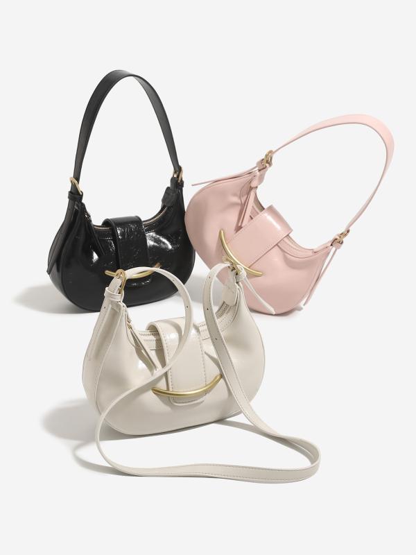 ・カラー: ブラック,ホワイト,ピンク・サイズ: 23.5x6x12.5cm・スタイル: アーバンシンプリシティ・素材: PU・バッグサイズ: 中型・裏地: ポリコットン・形状: 饅頭型・開閉方式: マグネット・内部構造: ジッパー隠しポケ...