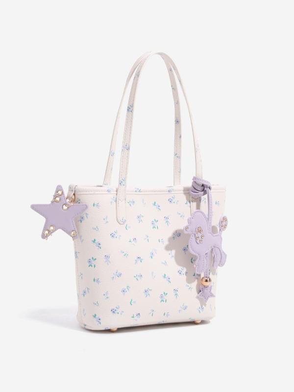 ・色: オフホワイト・サイズ: 21x10x19cm・素材: PU・バッグサイズ: 大・裏地: ポリコットン・形状: 横型方形・開閉方式: 磁扣・内部構造: ジッパー隠し袋,携帯袋,カード袋・外ポケット: 内貼袋・硬さ: 中程度柔らか・スト...