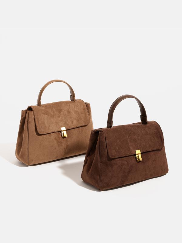 ・色: ブラウン,キャメル・サイズ: 27x9x20cm・スタイル: ビジネス通勤・素材: ベルベット・バッグサイズ: 大・形状: 横型方形・開閉方式: ロック・内部構造: ジッパー隠しポケット,携帯ポケット,カードポケット・外ポケット種類...