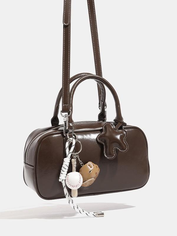 ・カラー: ブラック,ブラウン,レッド・スタイル: 欧米風レトロ・素材: PU・バッグタイプ: ボストンバッグ・サイズ感: 小・流行要素: ステッチ・裏地: ポリエステル・形状: 横型方形・開閉方式: ジッパー・内部構造: ジッパーポケット...