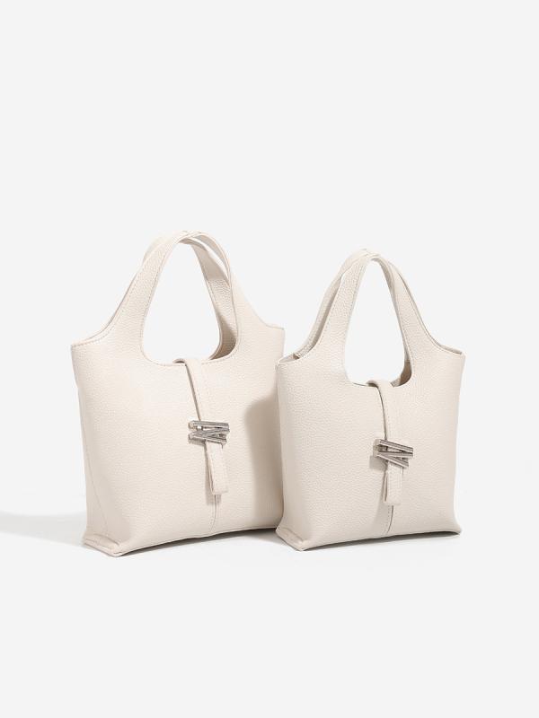 ・カラー: ピンク,ホワイト・スタイル: アーバンシンプル・素材: PU・バッグタイプ: バケットバッグ・サイズ: 小・流行要素: ロック・裏地: 合成革・形状: 縦型方形・開閉方式: 磁石・内部構造: スマホポケット,カードポケット・硬度...