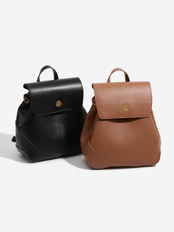 ・カラー: ブラック, ブラウン・スタイル: シティシンプル・素材: PU・装飾: フラワー, ステッチ, ロック・裏地: ポリコットン・開閉: マグネット・内部構造: ジッパー隠しポケット, スマホポケット, カードポケット, PCスリッ...