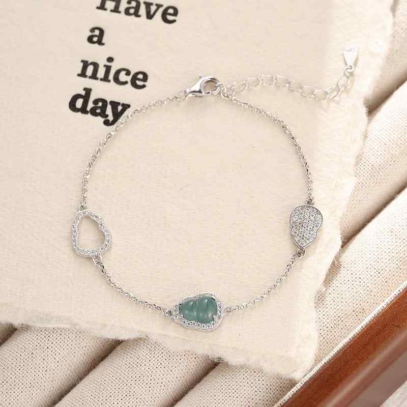 ・素材: 925銀・加工: メッキ・スタイル: 女性用、新中式・デザイン: 葫芦、花卉・重量: 2.6g