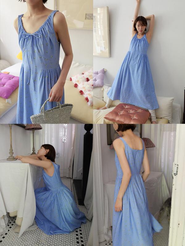 ・柄: 無地・着用方法: プルオーバー・セット: 単品・丈: ロング・形状: キャミワンピース・ネック: Uネック・袖丈: ノースリーブ・ウエスト: ルーズ・ディテール: 紐・素材: ビスコース 80-90%・副素材: ナイロン 30%未満...