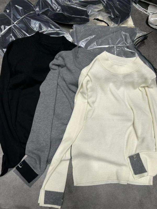 ・素材: ウール・柄: 文字・セット: 単品・スタイル: プルオーバー・シルエット: スリム・袖幅: 標準・襟: POLO・袖丈: 長袖・加工: ステッチ・色: ベージュ,ダークグレー,ブラック・サイズ: フリーサイズ・ウール含有率: 30...