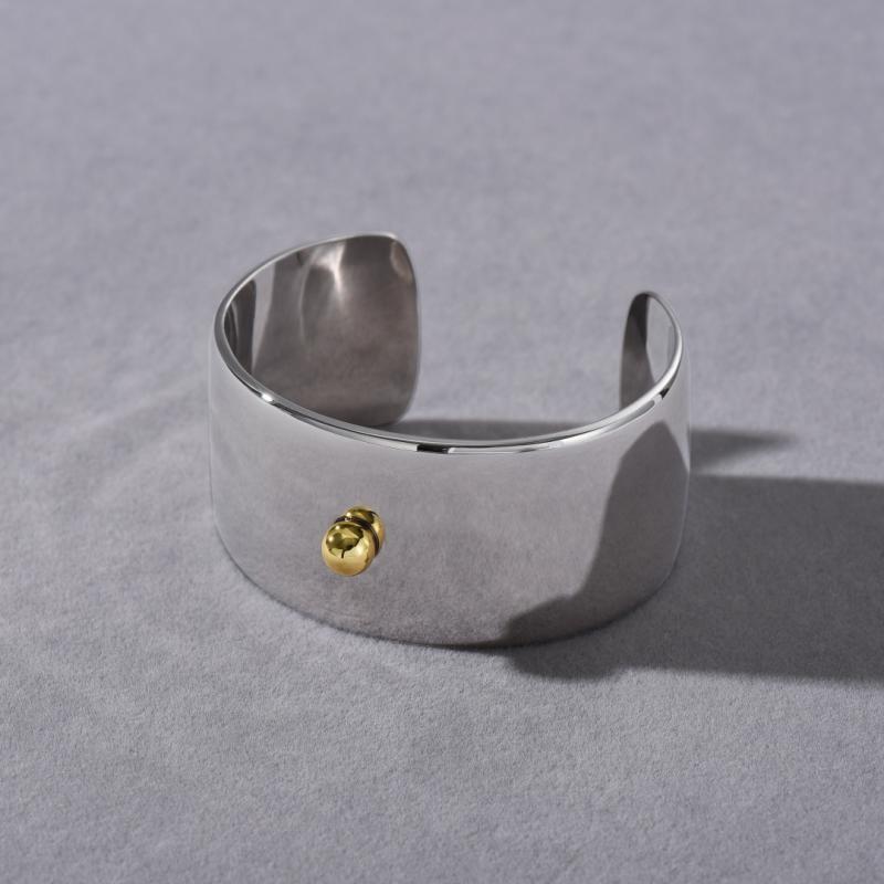 ・素材: メタル・加工: メッキ・色: 金銀混色・スタイル: シンプル・重量: 83.5g