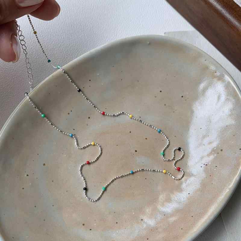 ・素材: シルバー・加工: メッキ・形状: ジオメトリック型・チェーンスタイル: 通常チェーン・ペンダント素材: 925シルバー・長さ: 41cm-50cm・色: 虹色・純度: 925シルバー・流行要素: チェーン・スタイル: シンプル・重...