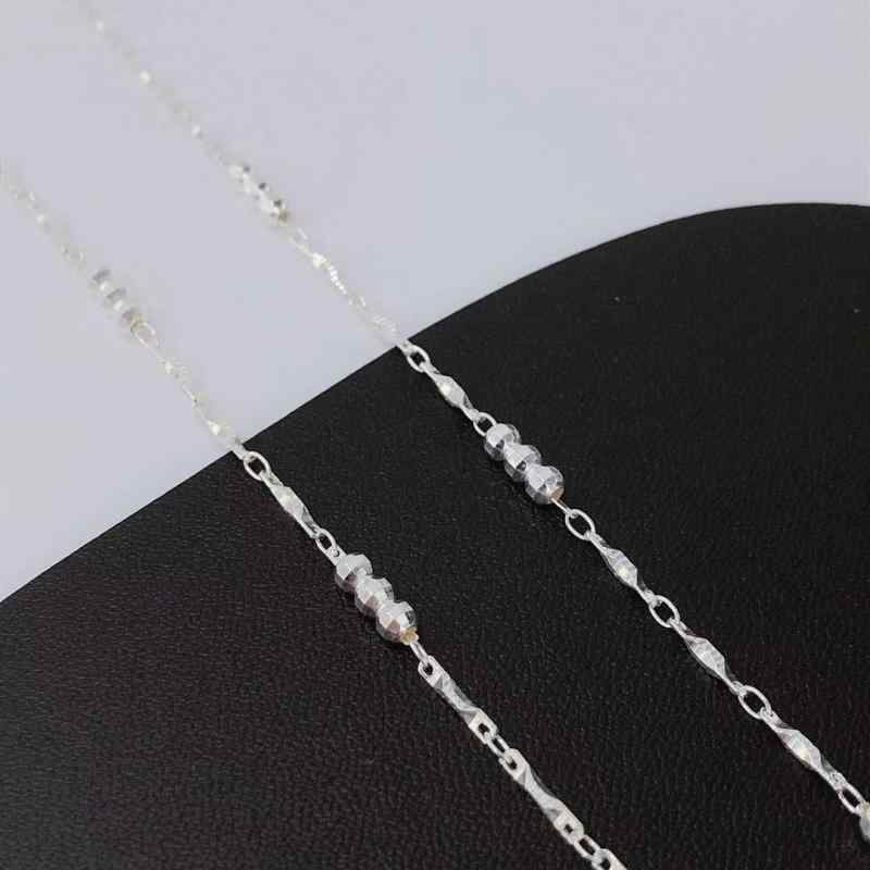 ・素材: 925シルバー・加工: メッキ・形状: ジオメトリック型・チェーン形状: 元宝間ビーズチェーン・長さ: 21cm-50cm・純度: 純銀・重量: 0.01kg・スタイル: 卡通・スタイル分類: 清新甜美