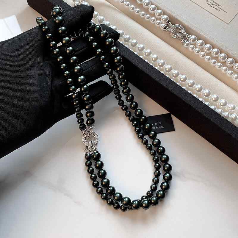・素材: 銅・加工: 金メッキ・形状: 幾何型・チェーンスタイル: 鎖骨チェーン・ペンダント素材: 真珠母貝・長さ: 41-50cm・色: 白、タヒチ・流行要素: パール・スタイル: 韓国風・重量: 約15g・スタイル分類: 清新スイート・...