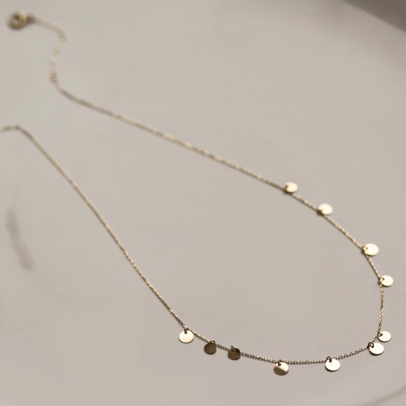 ・素材: 925シルバー・色: 18Kゴールド,ホワイトゴールド・形状: ジオメトリック・種類: ペンダント・スタイル: シンプル・流行要素: 円形,幾何