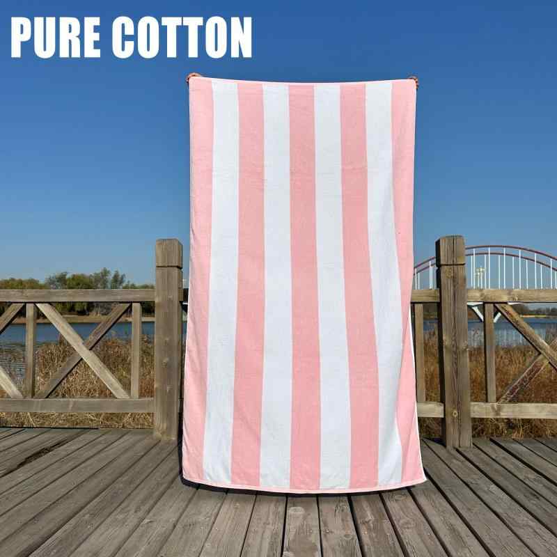 ・素材: コットン100%・重量: 500g以上・色: ピンクストライプ,ピンクレター,レッド扇貝・サイズ: 100×180cm・糸番手: 32番手・織り方: 平織・種類: 浴巾/ビーチタオル・特徴: 大型厚手・加工: 色織多臂