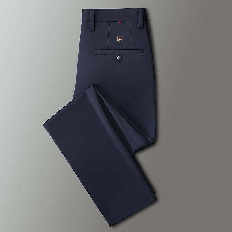 ・タイプ: ロングパンツ・シルエット: ストレート・ウエスト: ミッド・厚み: 薄手・柄: 無地・シーン: カジュアル・加工: ノンアイロン・ストレッチ: ミディアム・素材: 絹100%・カラー: ネイビー,ブラック,グレー,カーキ・サイズ...