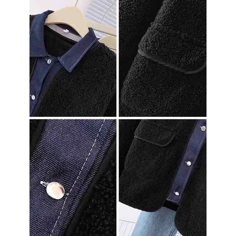 ・素材: ラムベルベット・柄: 無地・シルエット: レギュラー・セット: 単品・厚み: 中厚・着丈: ミドルロング (65-80cm)・袖丈: ロング・袖型: ストレート・襟型: ポロ・ディテール: ポケット・前立て: シングル多ボタン・カ...