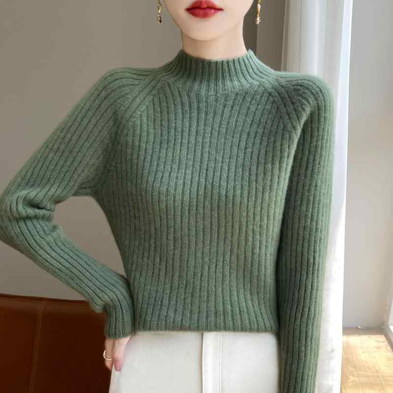 ・素材: ウール・パターン: ストライプ・厚さ: 厚手・セット: 単品・スタイル: プルオーバー・フィット: ルーズ・袖タイプ: スタンダード・ネック: ハーフタートルネック・袖丈: ロング・丈: ロング(100cm超)・加工: ノンアイロ...