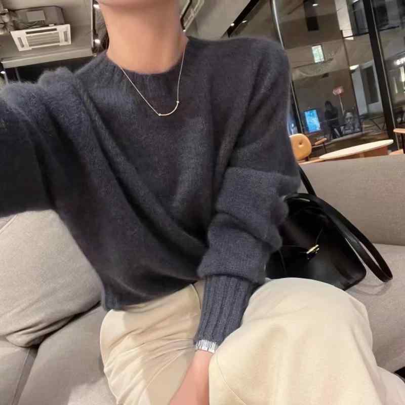 ・スタイル: プルオーバー・シルエット: レギュラー・丈: 普通丈 (50-65cm)・襟型: クルーネック・袖丈: ロングスリーブ・厚み: ミディアム・ディテール: リブ・色: ブルー, ブラウン, グレー・サイズ: S, M, L, X...