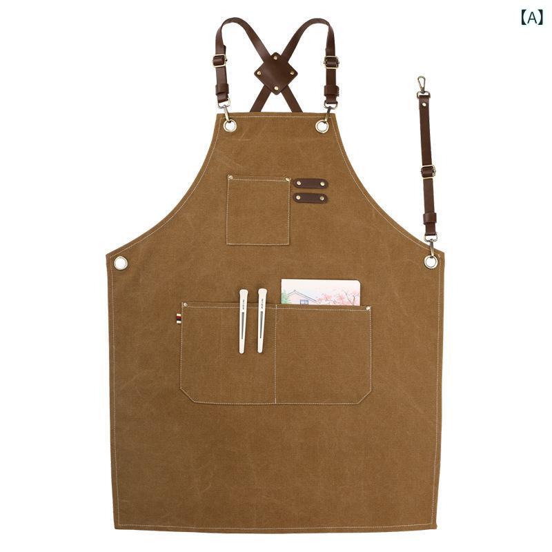 ・種類: 無袖エプロン・用途: 防汚・素材: キャンバス・サイズ: フリーサイズ・スタイル: 韓式・柄: 無地・カラー: カーキ,ブラック,ダークグレー,ブルー,ライトグレー,アーミーグリーン・対象: 女性,男性,青少年,カップル,成人,老...