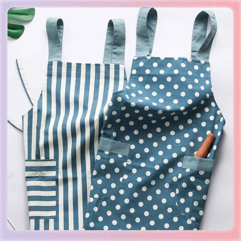 ・エプロン種別: 無袖・用途: 防汚・サイズ: フリーサイズ・スタイル: 韓国風・カラー: 水玉赤,水玉緑,水玉青,ストライプ赤,ストライプ緑,ストライプ青