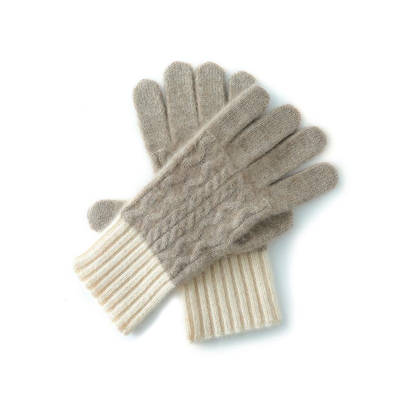 ・形状: 分指手袋・カラー: 青、紫・サイズ: フリーサイズ・素材: カシミア・カシミア含有率: 31%〜50%・加工: 提花