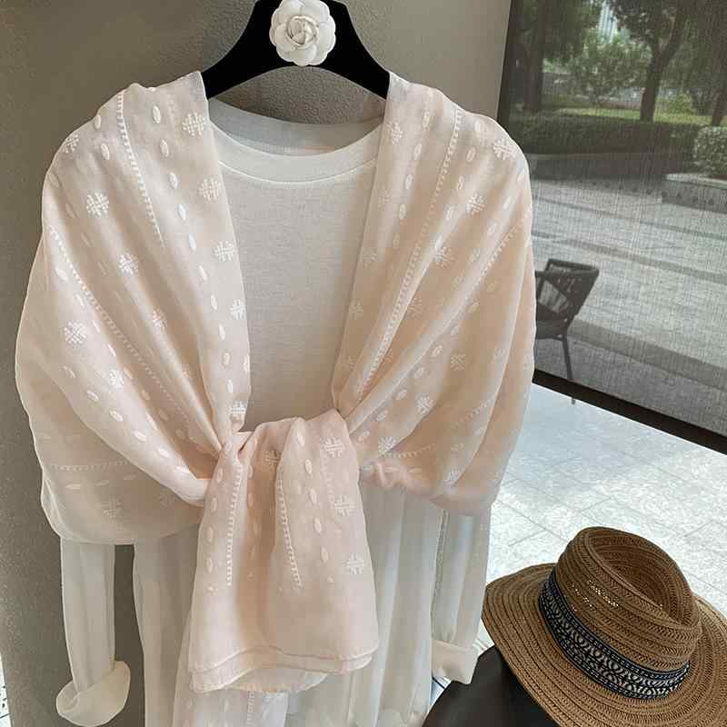 ・性別: ユニセックス・素材: ポリエステル・適合季節: 夏,冬,春,秋・色: ピンク・スタイル: レトロエスニック・編み方法: 経編・パターン: ドット・機能: 日よけ・加工: プリント・流行要素: プリント・款式: 標準ロング