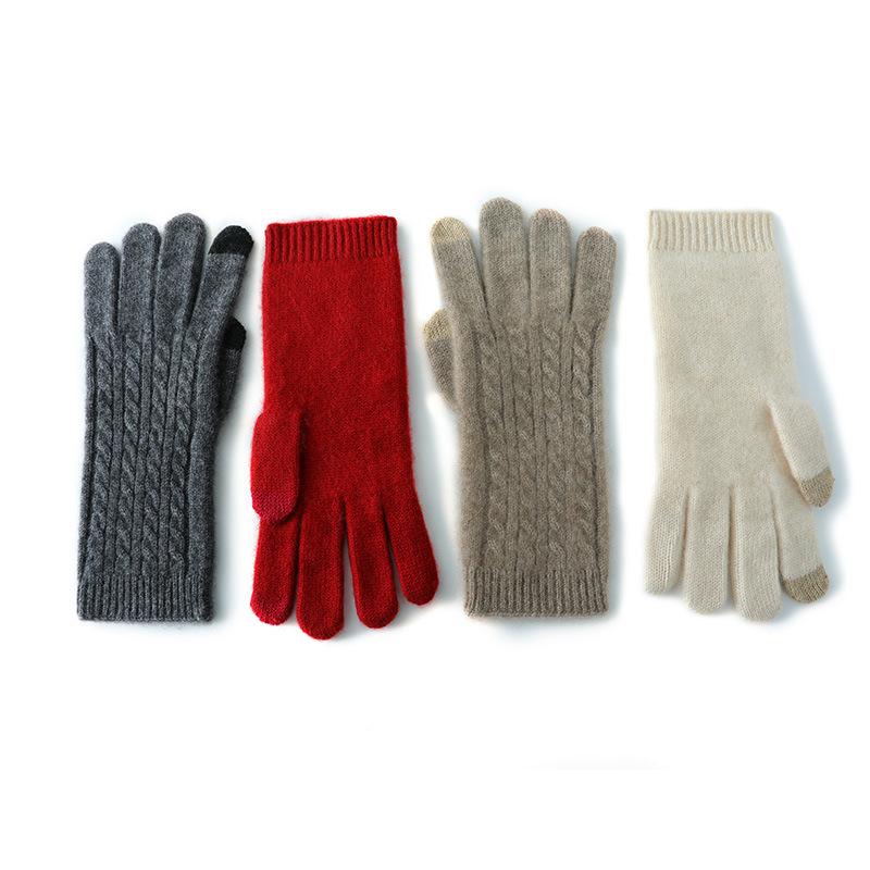 ・形状: 分指手袋・カラー: 青,紫,锈色,深灰色・サイズ: フリーサイズ・素材: カシミア100%・スタイル: 百搭,ファッション通勤