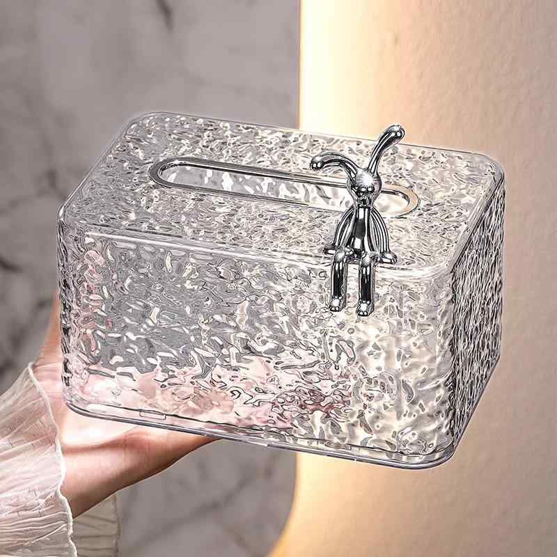 ・素材: プラスチック・適用紙巾: 抽出式紙巾・適用場面: 車内、リビング、浴室・スタイル: モダンシンプル・色: 水波紋透明白、水波紋透明白ウサギ付き、水波紋透明灰、水波紋透明灰ウサギ付き・機能: 防水、多用途