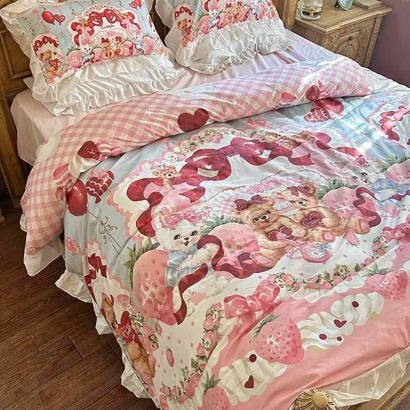 ・素材: コットン・生地密度: 133×76・糸番手: 40S・染色加工: デジタルプリント・織造加工: プリント・重量: 2000g～2500g・パターン: 卡通・スタイル: ベッドシーツ式・デザイン: ドッグキャンディハウス,アメリカン...