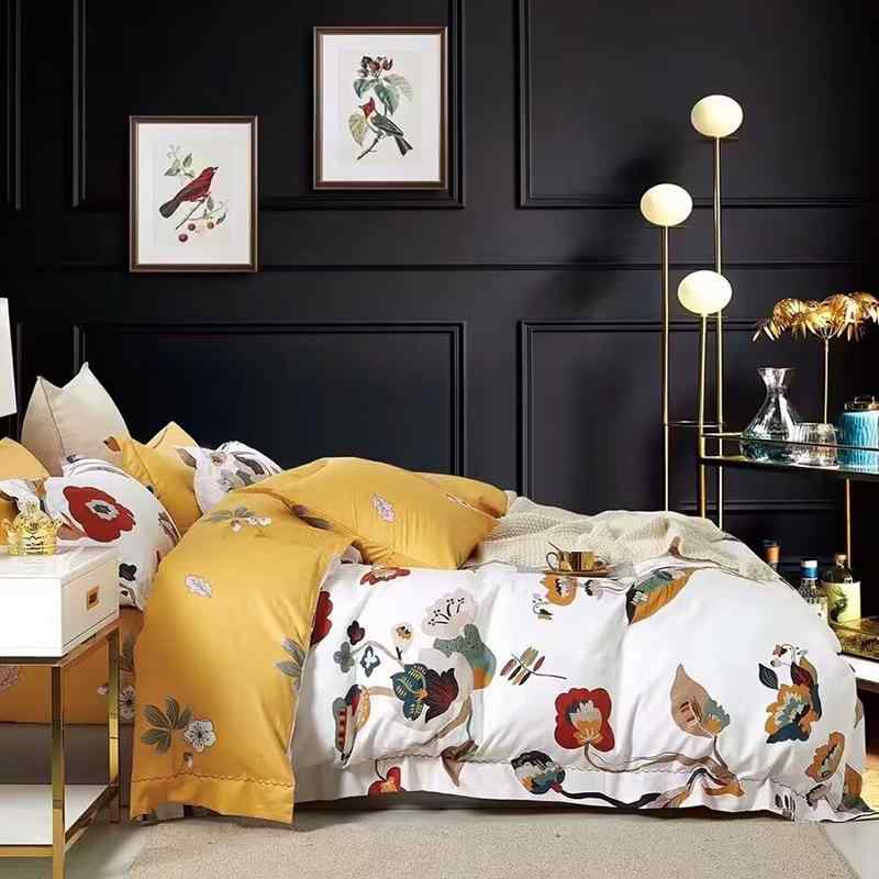 ・素材: コットン100%・糸数: 60支・染色加工: 活性印染・織り加工: プリント・重量: 500g～800g・パターン: 植物花柄・スタイル: ベッドシーツ式・デザイン: バティア(大提花),ユウケン未来(大提花),バシャン秋初(大提...