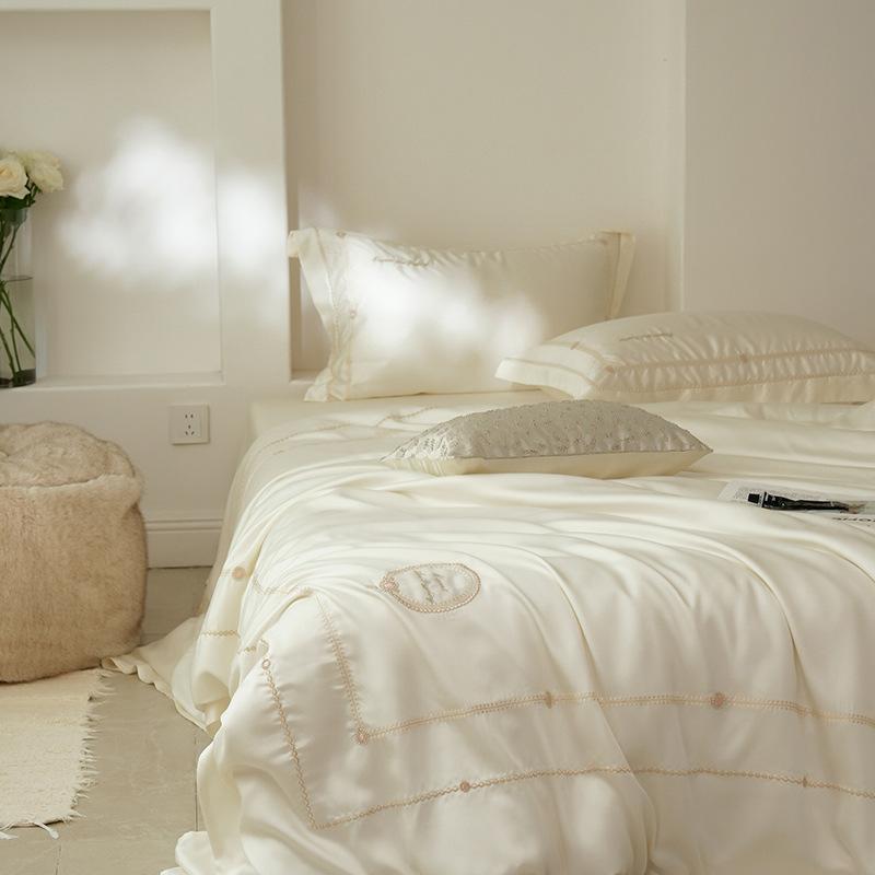 ・糸数: 60支・染色加工: 活性染色・織り加工: 刺繍・重量: 2500g-3000g・スタイル: ベッドシーツ式・柄: テンセル-茜茜プリンセス・サイズ: 1.5mベッドシーツ式: デュベットカバー200×230cm 4点セット,1.8...