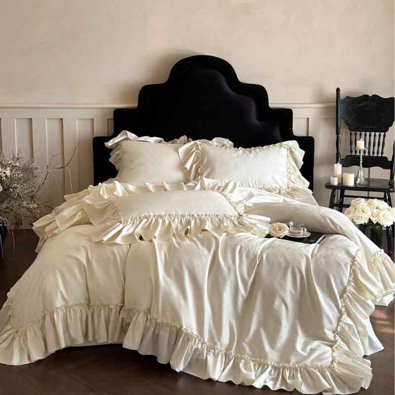 ・糸支数: 50s・染色方法: 活性染色・重量: 3500g-4000g・柄: 無地・款式: ベッドシーツ式・サイズ: 標準、大号・素材: コットン100%・スタイル: モダンシンプル・セット内容: 4点セット