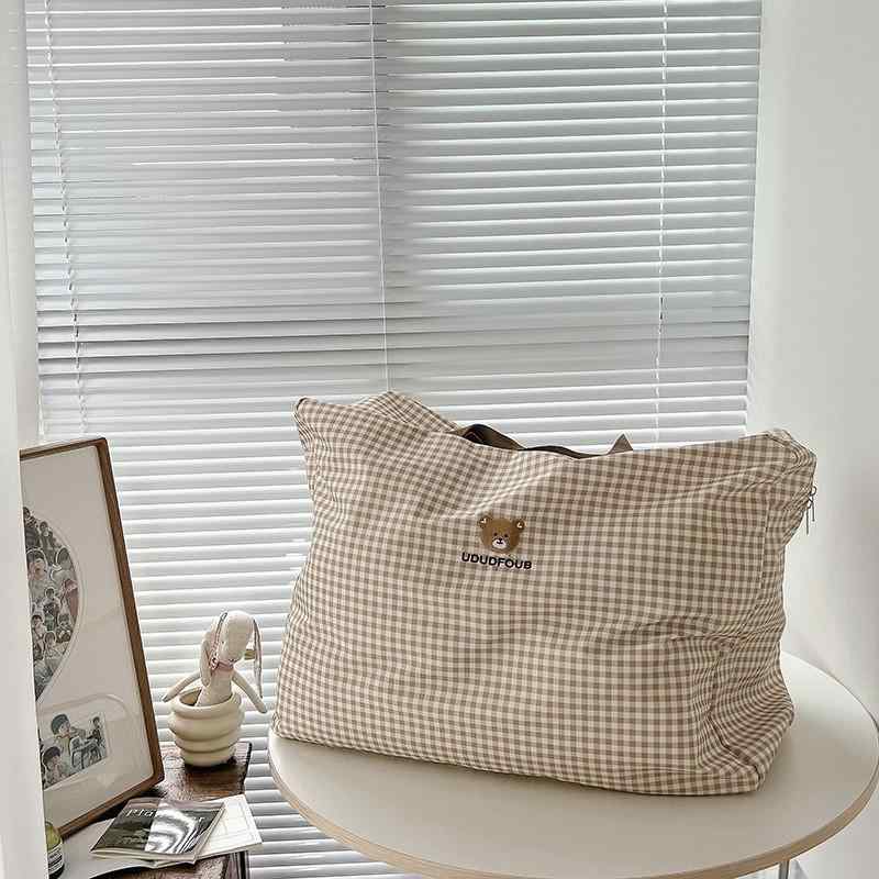 ・形状: 立方体・素材: キャンバス・機能: 組み立て不要・適用シーン: 引っ越し・収納シーン: 旅行収納・スタイル: モダンシンプル・色: ブルーチェック,カーキチェック・サイズ: 58×43×22cm