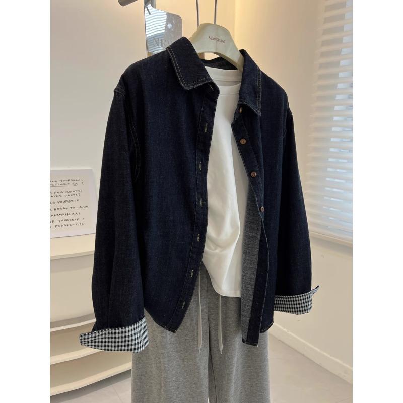 ・カラー: ネイビー・サイズ: S,M,L,XL・袖丈: 長袖・袖型: 普通袖・シルエット: ゆったり・襟型: スタンダードカラー・主素材: ポリエステル・ポリエステル含有率: 50%-70%・スタイル: カジュアル