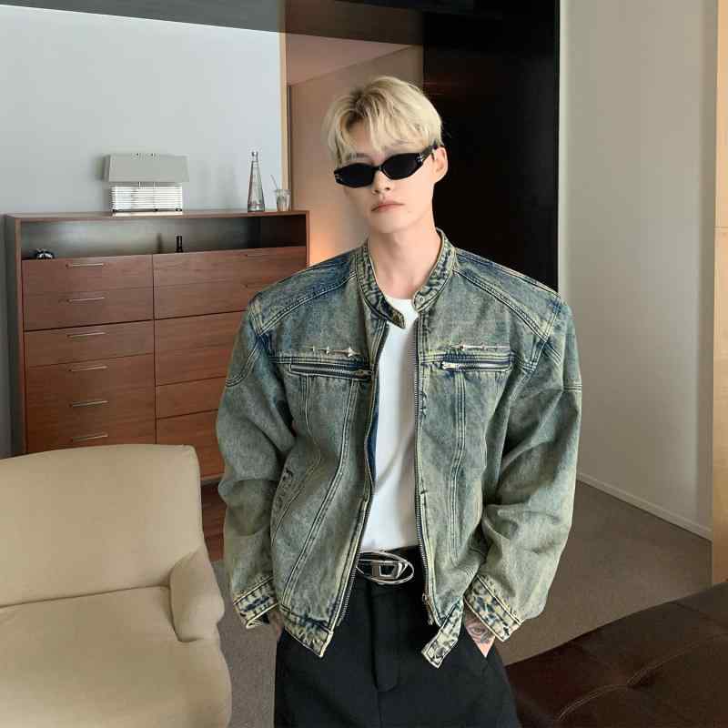 ・機能: 耐摩耗,防風・スタイル: アメリカンレトロ・襟型: ラペル・フィット: ルーズ・前立て: シングルブレスト・フード: なし・厚み: 普通・表地: デニム・表地成分: コットン60%・裏地成分: コットン60%・用途: カジュアル・...