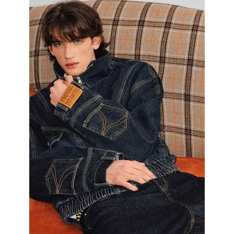 ・カテゴリ: ジャケット・スタイル: 韓国風・襟型: スタンドカラー・シルエット: ルーズ・前開き: ジッパー・厚み: 普通・柄: 無地・主素材: コットン60%以上・裏地: コットン・シーン: カジュアル・ディテール: ポケット装飾・裾デ...