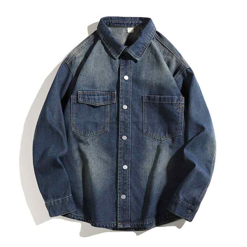 ・スタイル: レトロ・襟型: ラペル・フィット: ルーズ・前立て: シングルブレスト・厚み: 厚手・生地: デニム・主生地成分: ポリエステル 80%・裏地成分: ポリエステル 20%・用途: カジュアル・ディテール: 明ステッチ・裾デザイ...
