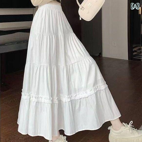 ・素材: PVC・スカート形状: ケーキスカート・丈: 約75cm・デザイン要素: フリル・色: 白・サイズ: S(47.5kg以内),M(47.5-55kg),L(55-60kg),XL(60-65kg),2XL(65-70kg)・伸縮性...