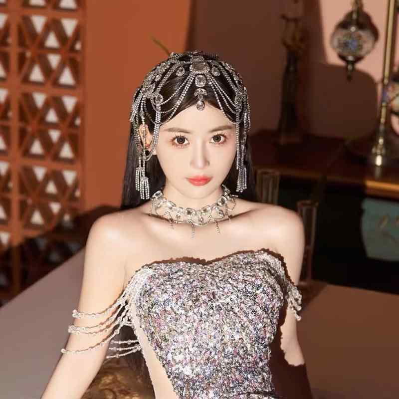 ・素材: ラインストーン・スタイル: エレガント・流行要素: タッセル・款式: ヘッドアクセサリー・加工: メッキ・カラー: ゴールド,シルバー