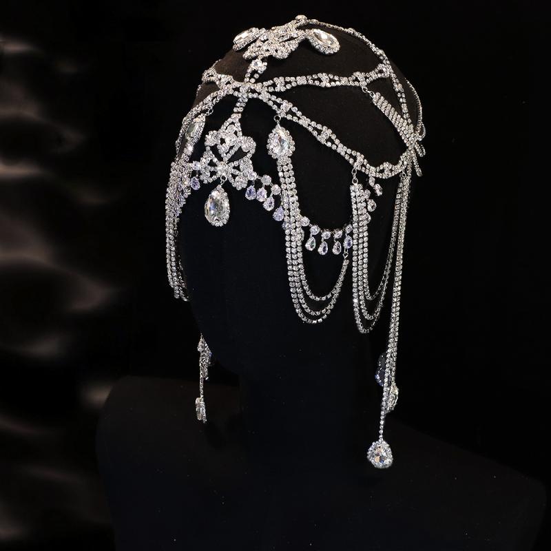 ・素材: ラインストーン・スタイル: エキゾチック・流行要素: フリンジ,水滴・デザイン: メッシュ・加工: メッキ・カラー: シルバー,ゴールド